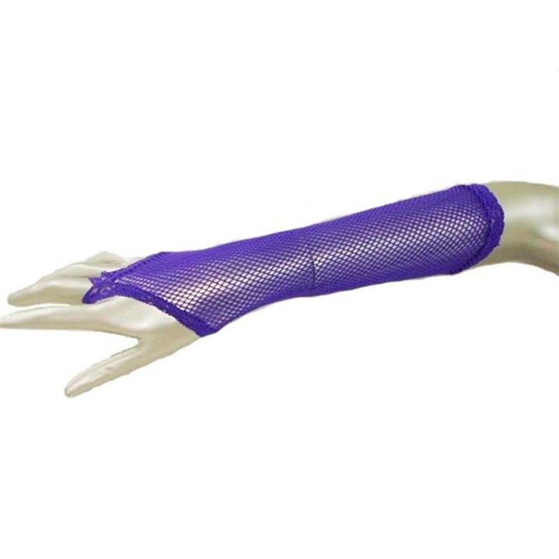 Guantes Fishnet Plain Purple Long — Camden Shop